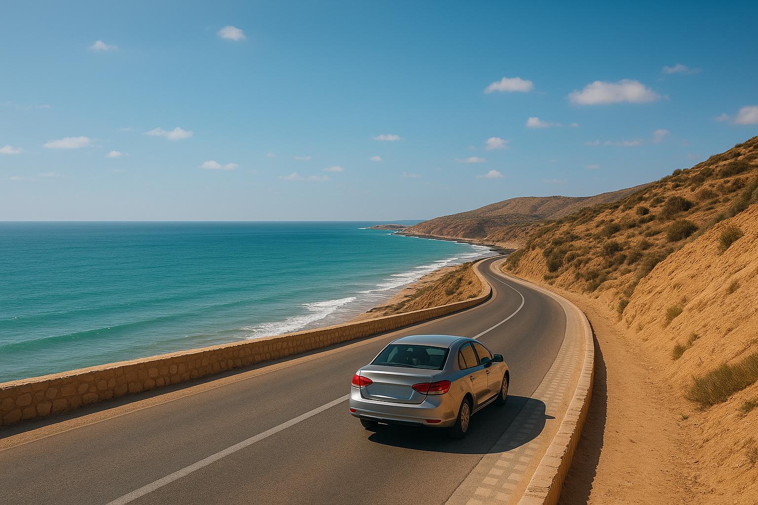 August Moroccan road trip coastal view - AKHIYAT DRIVER CARS